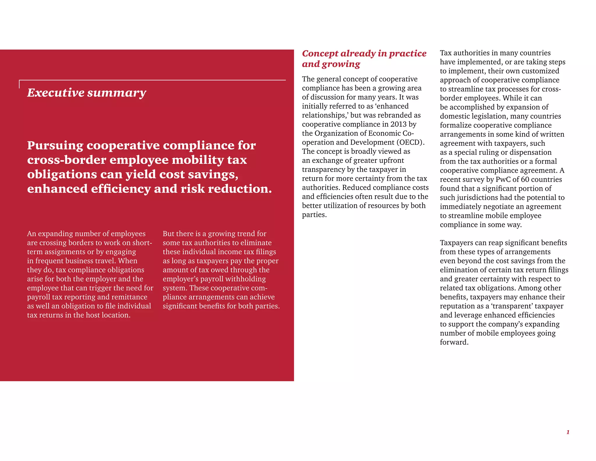 PwC Global Mobility Insights - Cooperative Compliance | PPT