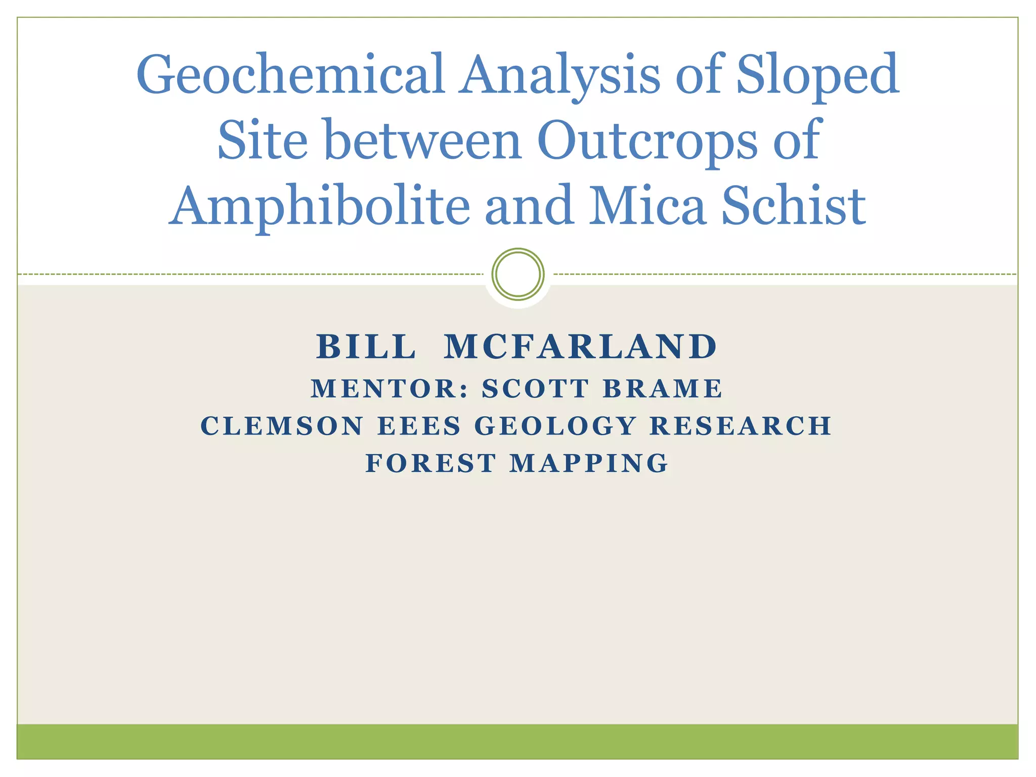 geochemical analysis powerpoint | PPTX