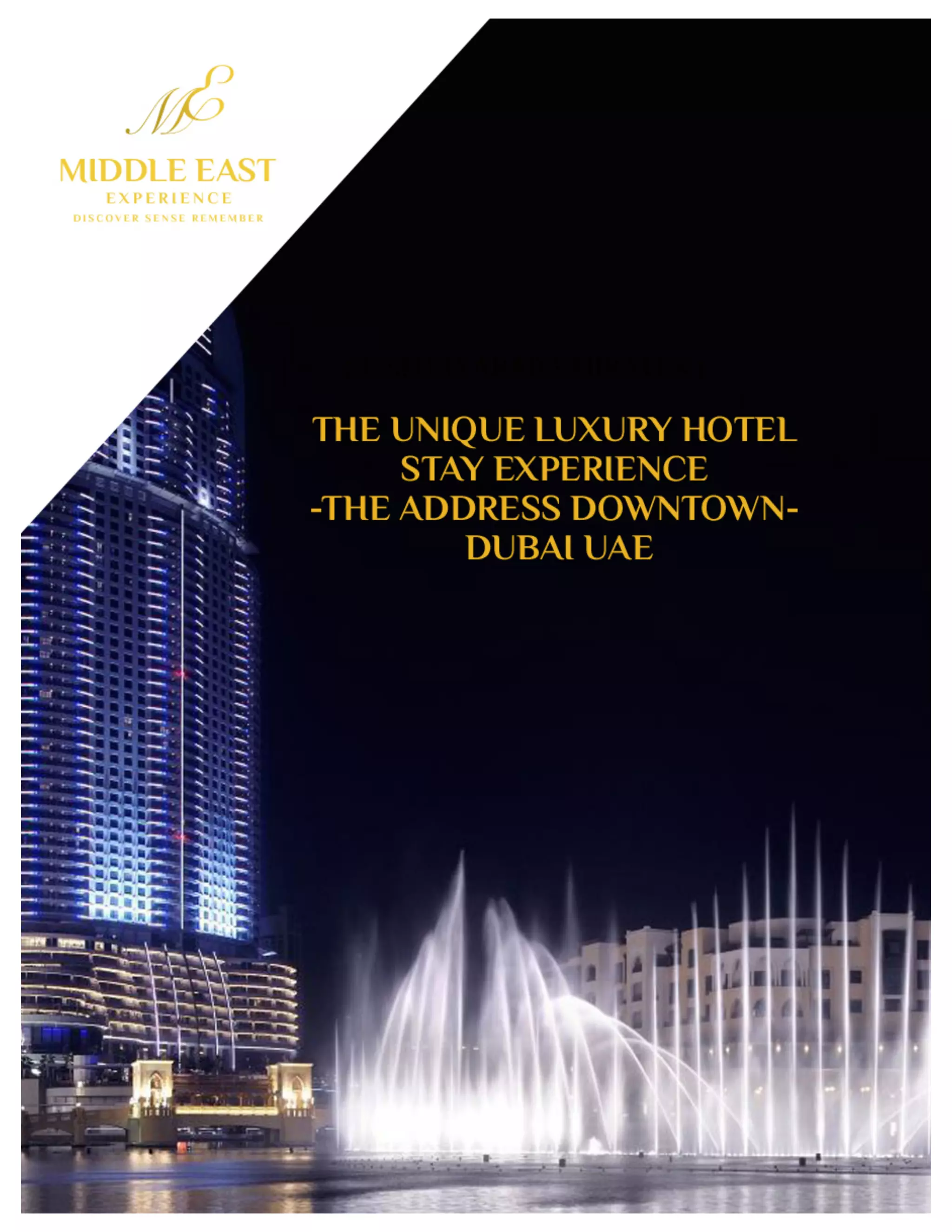 The Unique Luxury Hotel Dubai, UAE | PDF