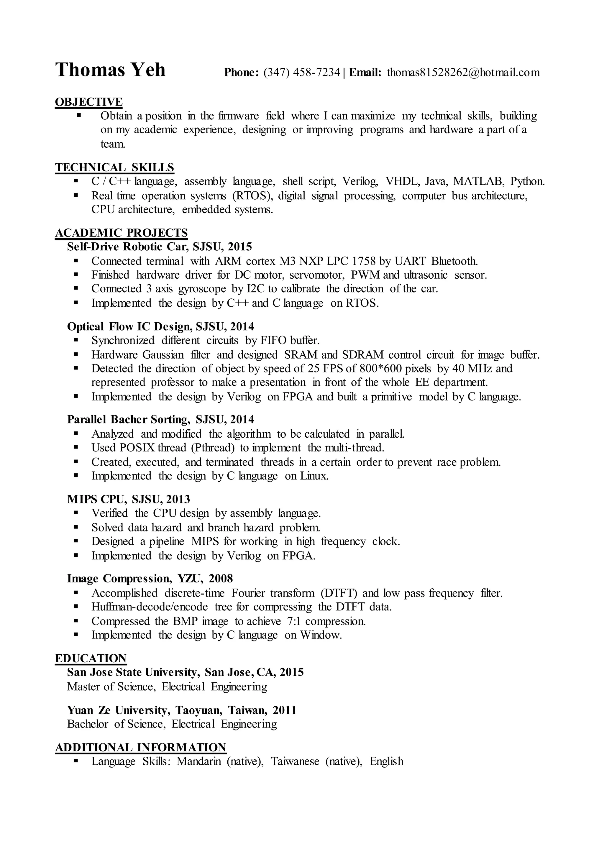 ResumeThomasV9 | DOCX | Programming Languages | Computing