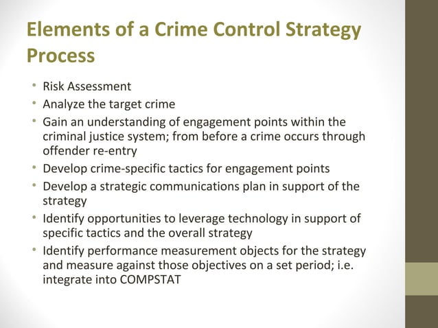 Crime Control Strategy Development | PPT