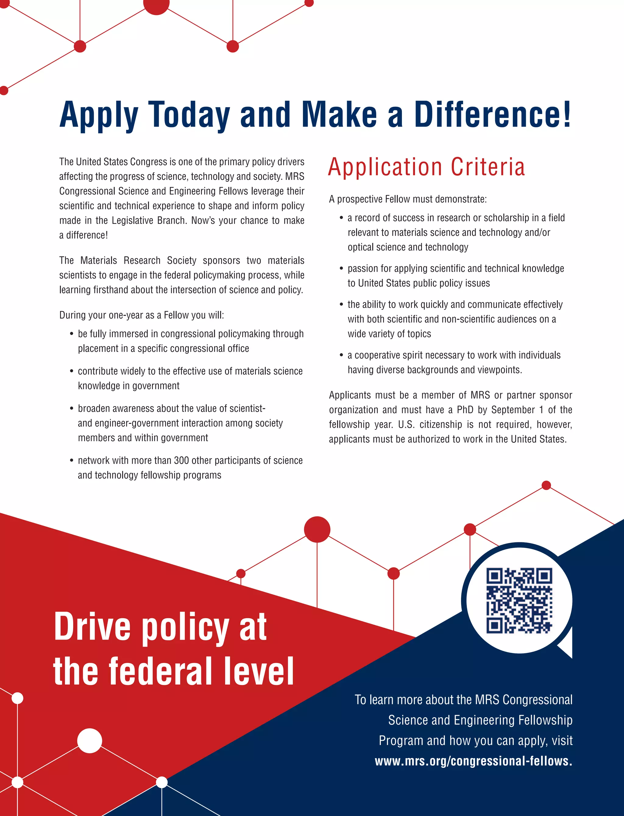 Congressional Fellow Brochure 2015 web | PDF | Science