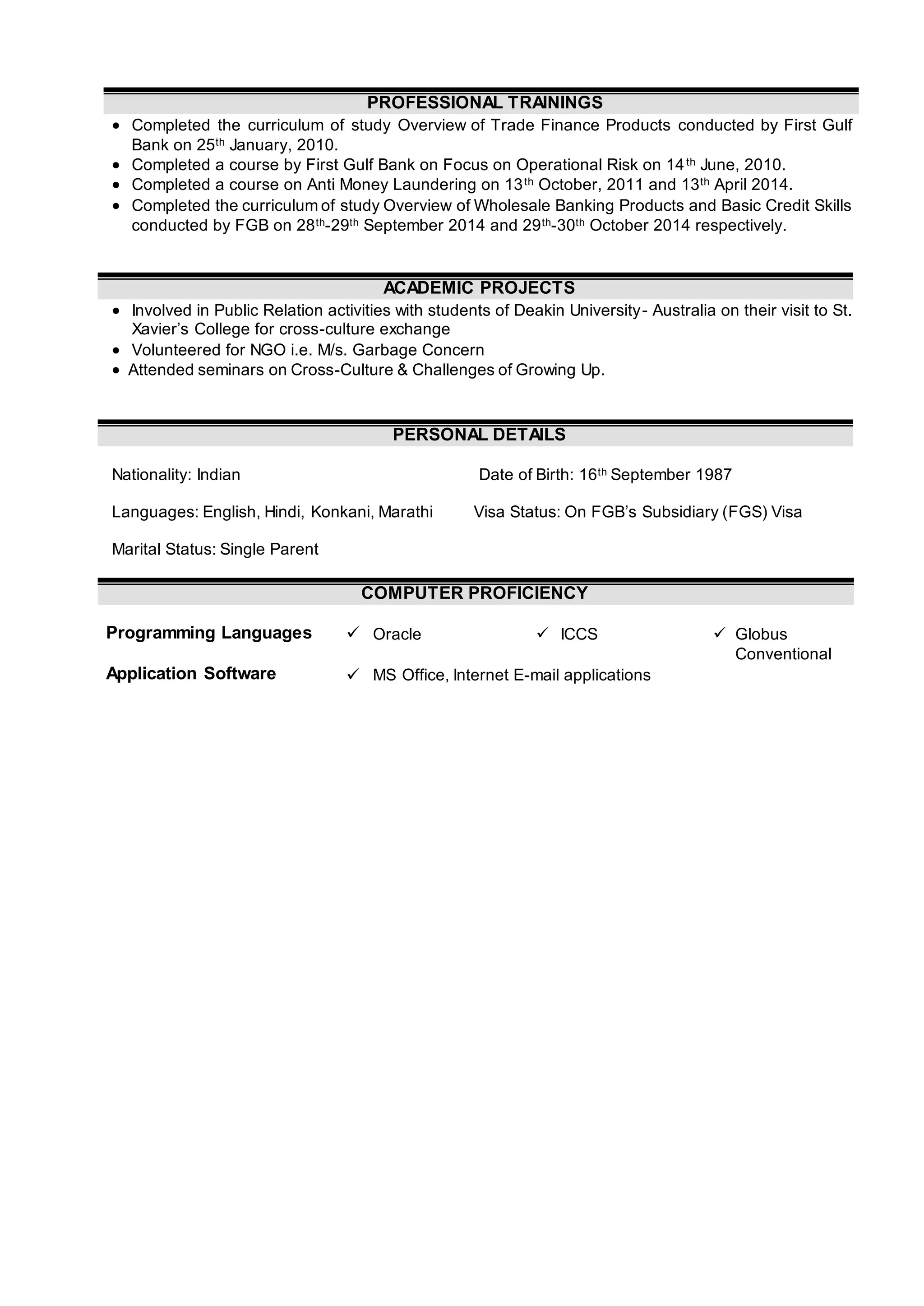 Nisha D'souza Resume 2015 | DOCX