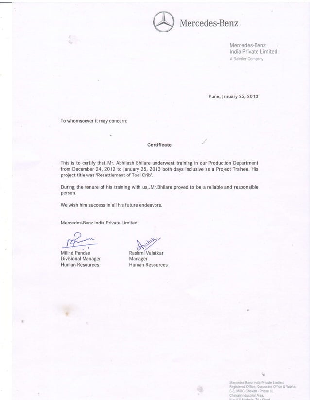 Mercedes benz training letter.PDF