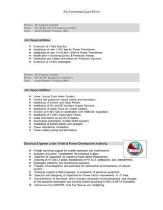 Engr. Ayaz Khan CV11 (1) | DOCX