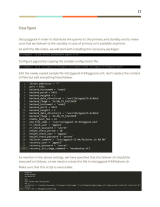 ProstgreSQLFailoverConfiguration | PDF
