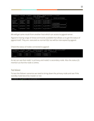 ProstgreSQLFailoverConfiguration | PDF