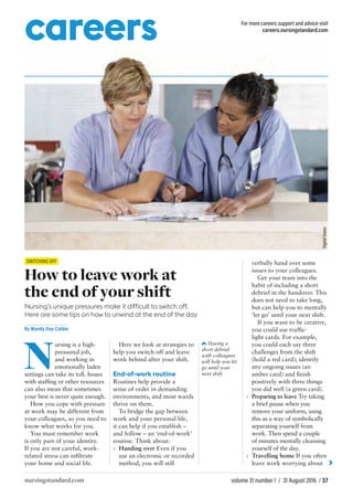 How to leave work at the end of your shift | PDF