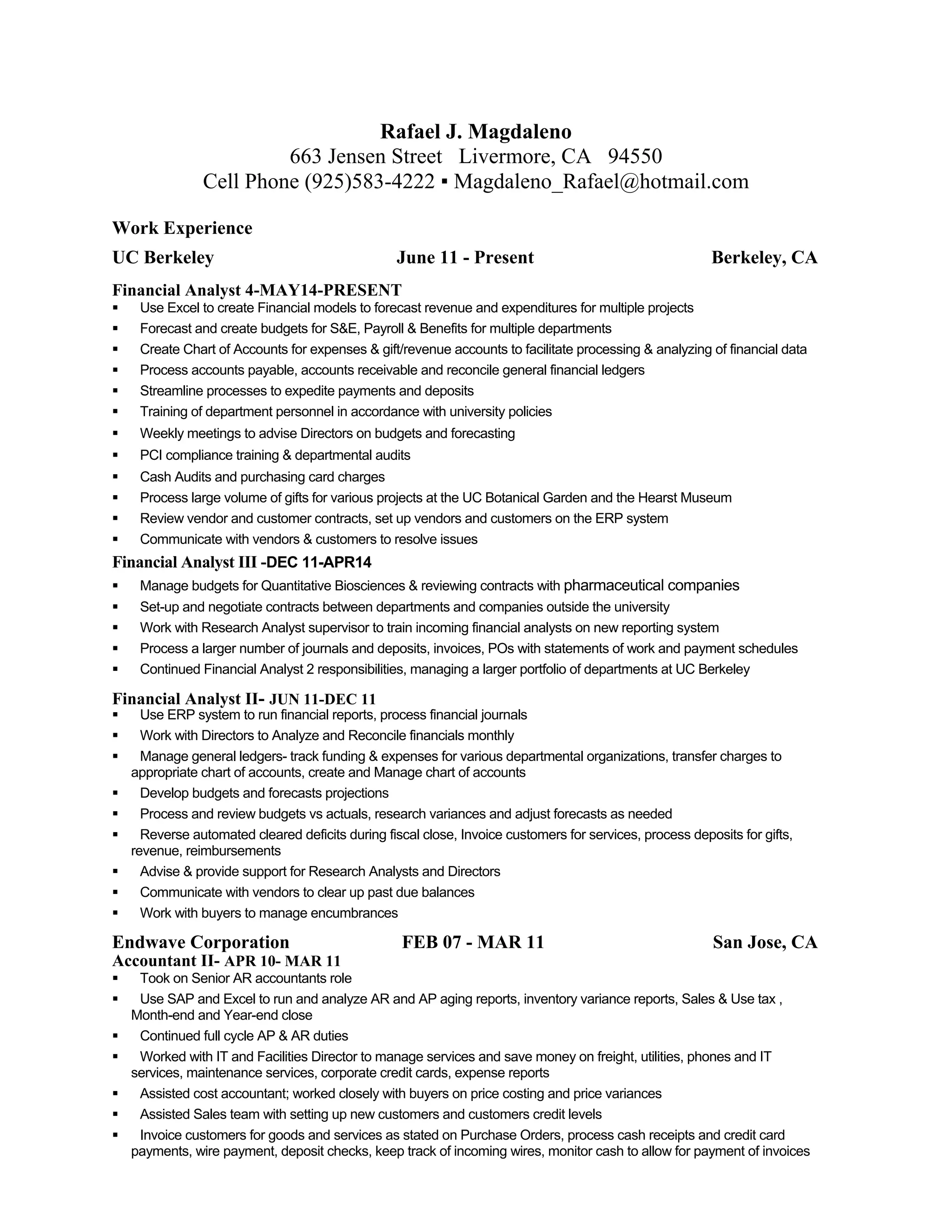 Rafael_Magdaleno_ Resume 11-4-2015 | PDF