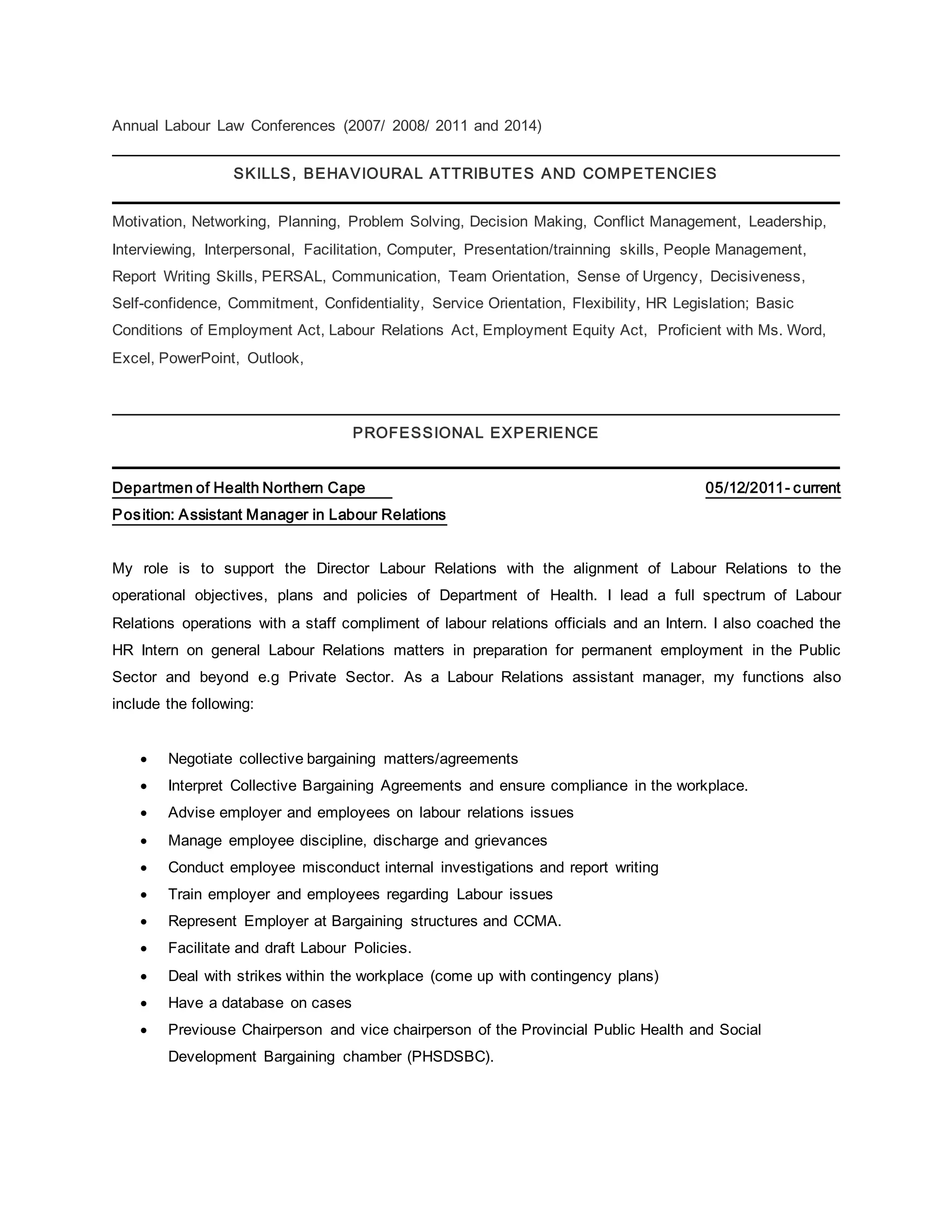 LATEST CV OF LERATO SEGOTSANE 06.01.2015