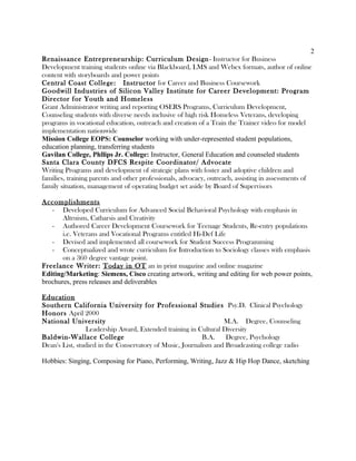 Link Curriculum Development and Online Instruction | DOC