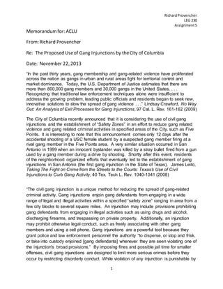 Gang Injunction Memo | DOCX