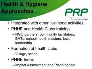 The use of Hygiene Index in measuring Hygiene Behaviour Change in ...