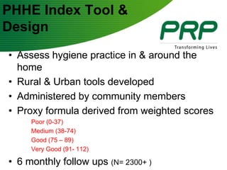 The use of Hygiene Index in measuring Hygiene Behaviour Change in ...