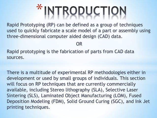 rapid prototyping | PPT
