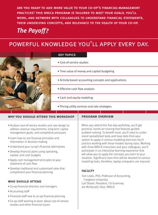 Financial Workshop Brochure | PDF | Financial Industry | Industries