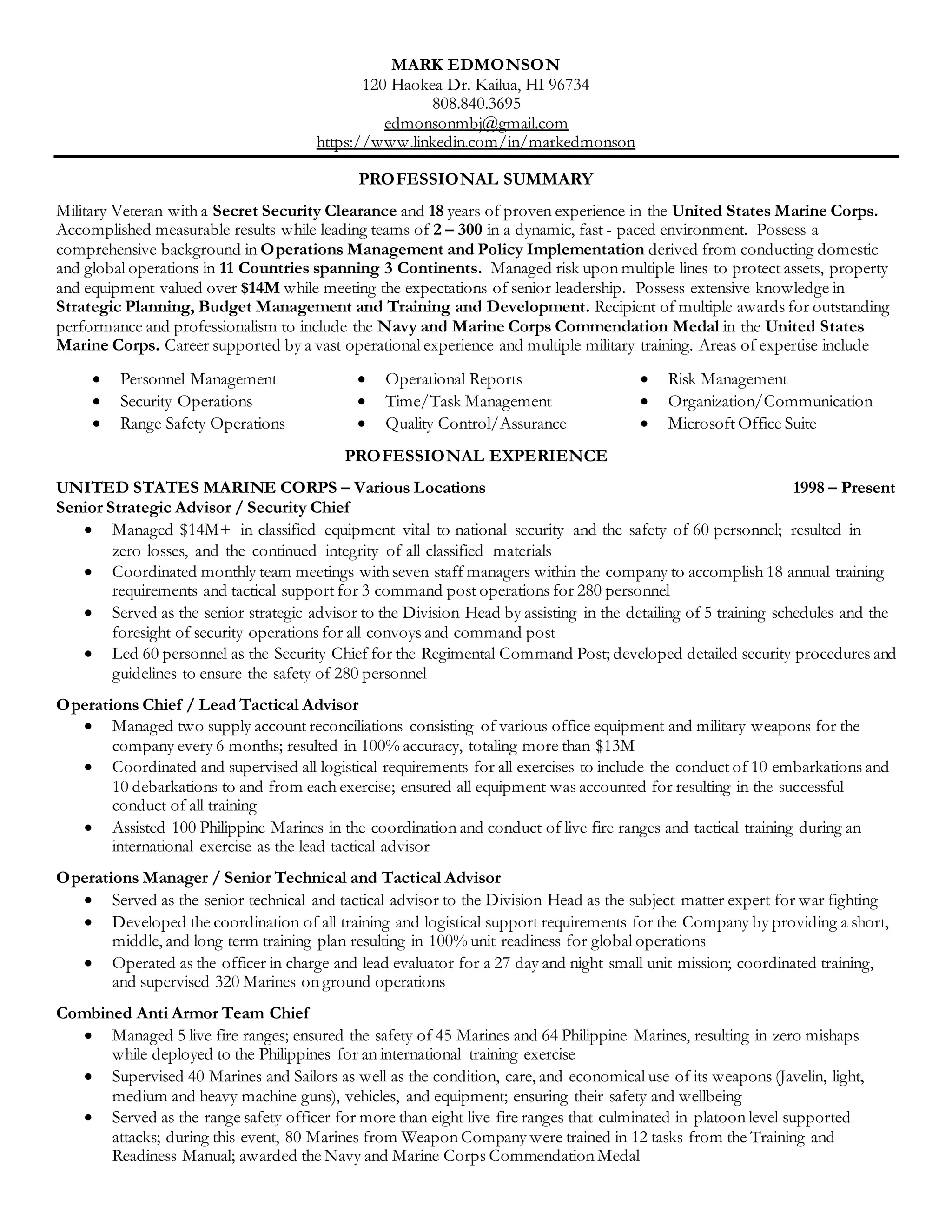 EDMONSON, MARK_RESUME FINAL | PDF