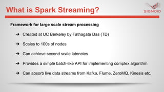 Fully Fault tolerant Streaming Workflows at Scale using Apache Mesos & Spark Streaming | PPT