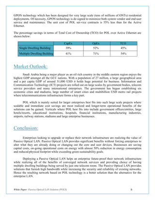 Passive Optical LAN Solution - White Paper | PDF