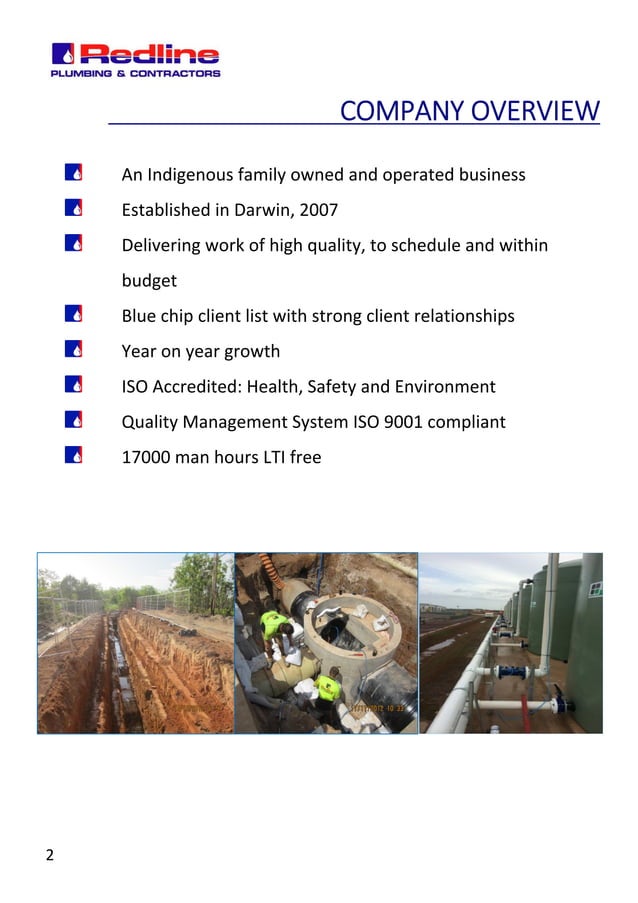 Redine Plumbing_Contractors - Capability Statement QLDr1 | PDF