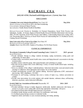 R Cea Resume | PDF