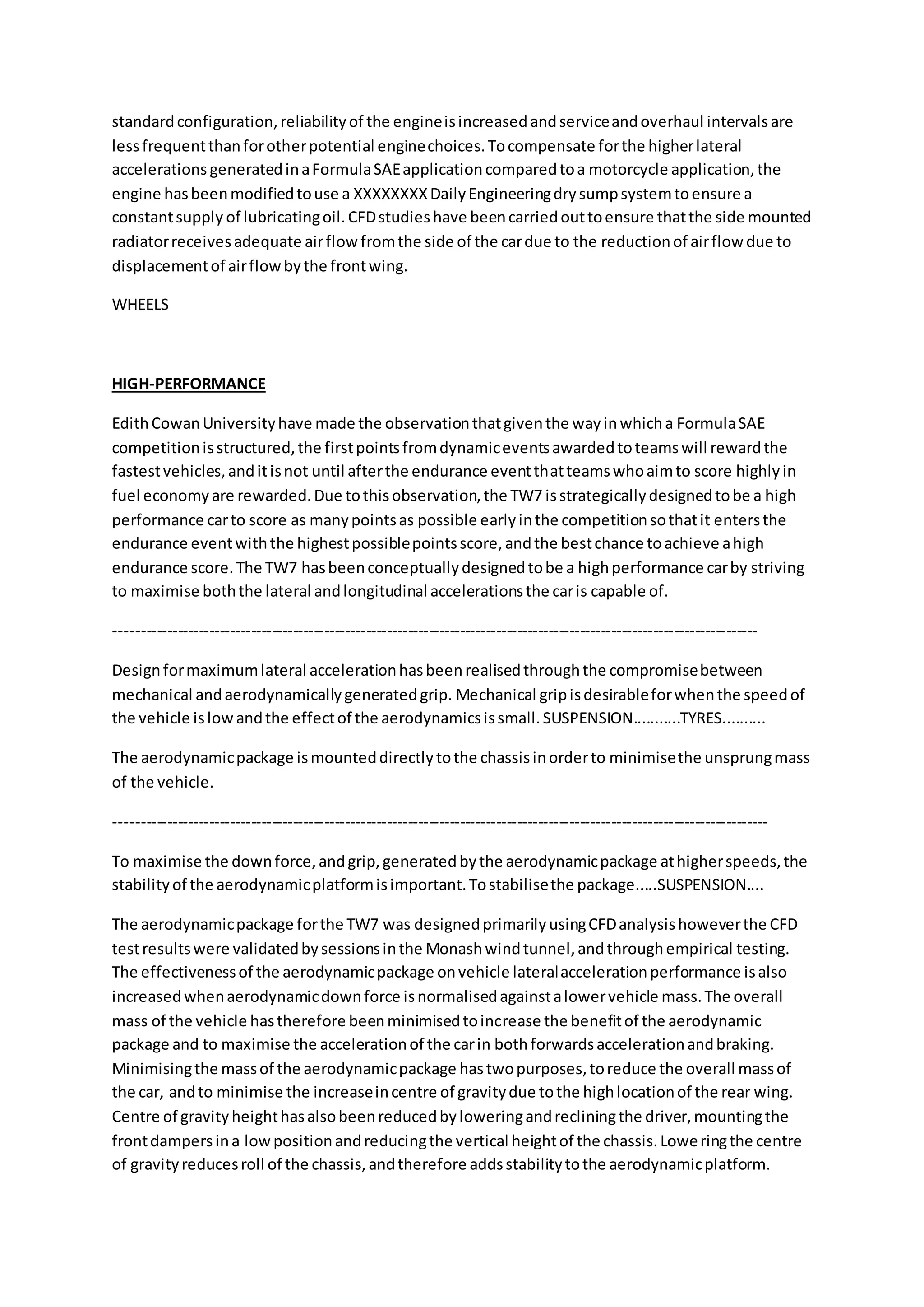 2012 EDITH COWAN UNIVERSITY FORMULA SAE design report V4 | DOCX