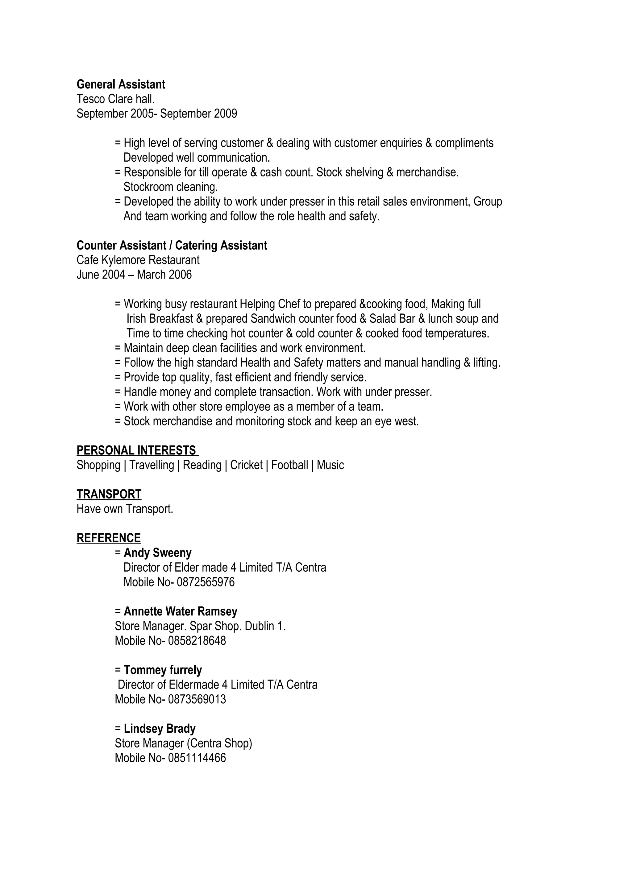 Curriculum Vitae 2 | DOC