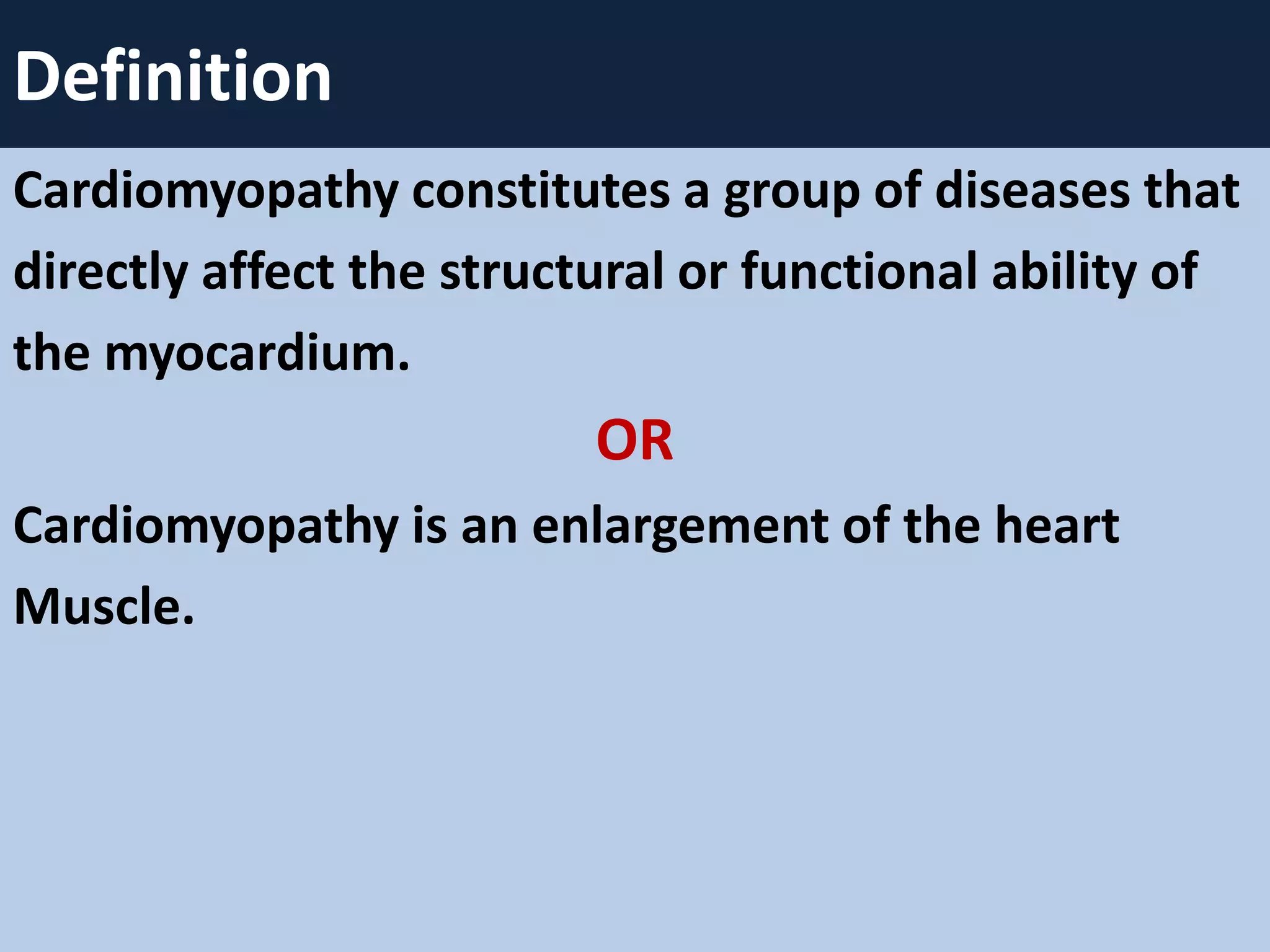 Cardiomyopathy | PPTX