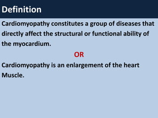 Cardiomyopathy | PPTX | Heart and Cardiovascular Diseases | Diseases ...