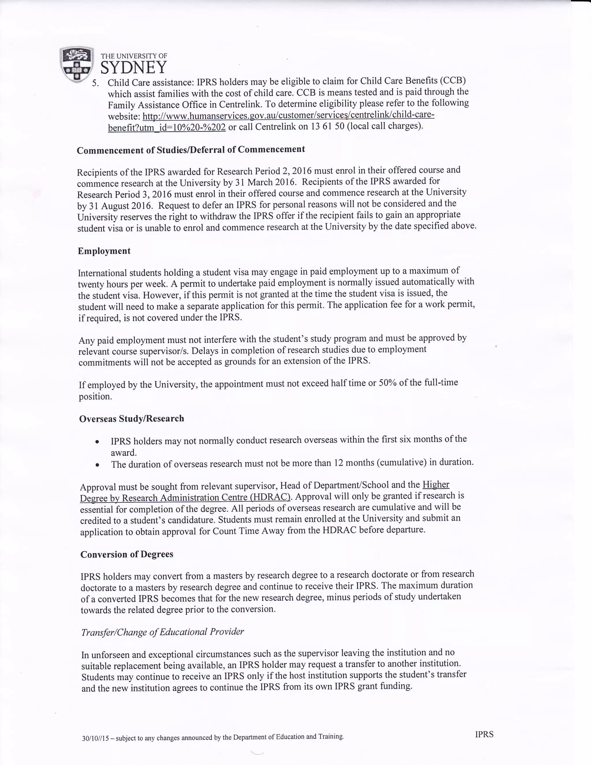 IPRSAPA Acceptance Form USyd Shams Bin Quader | PDF