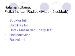 A3 Fisika Inti Malik | PPT