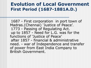 Evolution of Local Self Governments in India | PPT