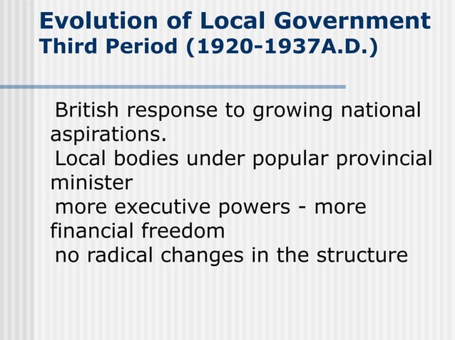 Evolution of Local Self Governments in India | PPT