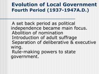 Evolution of Local Self Governments in India | PPT
