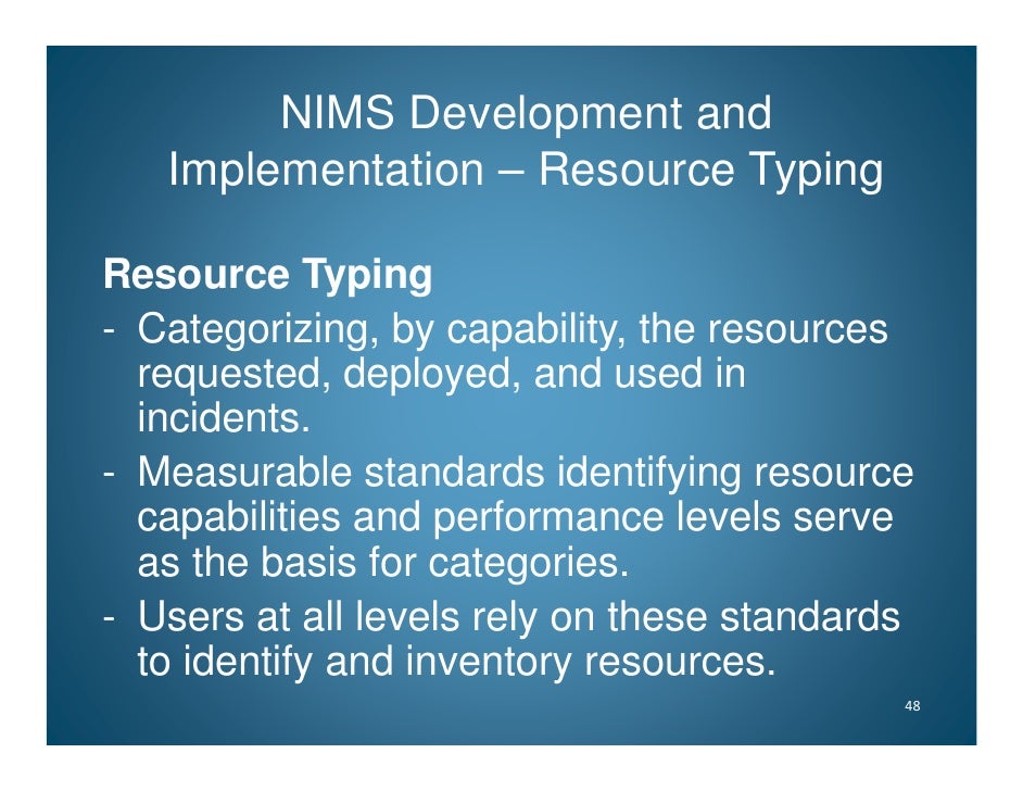 National Incident Management System Update