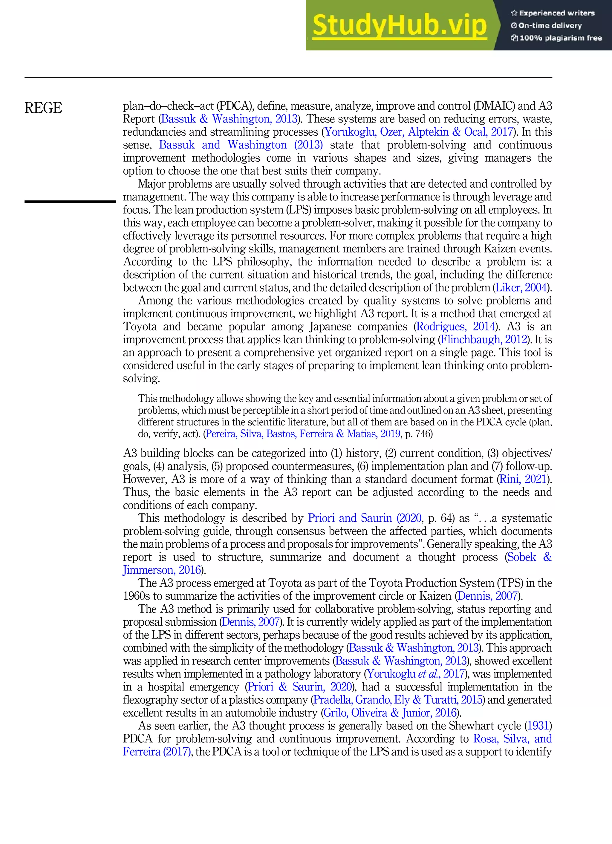 A3 Methodology Going Beyond Process Improvement | PDF