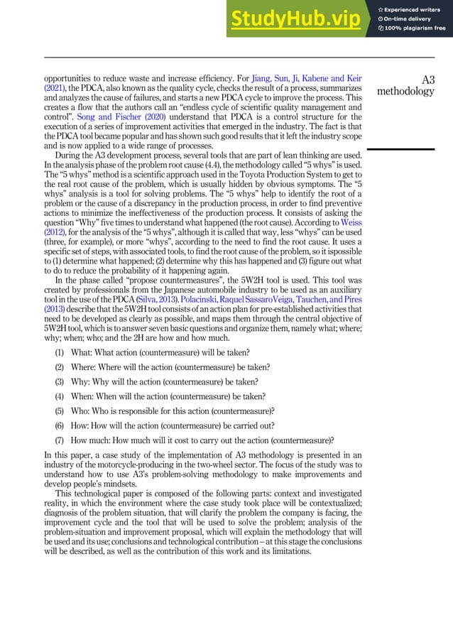 A3 Methodology Going Beyond Process Improvement | PDF