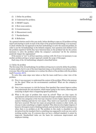 A3 Methodology Going Beyond Process Improvement | PDF