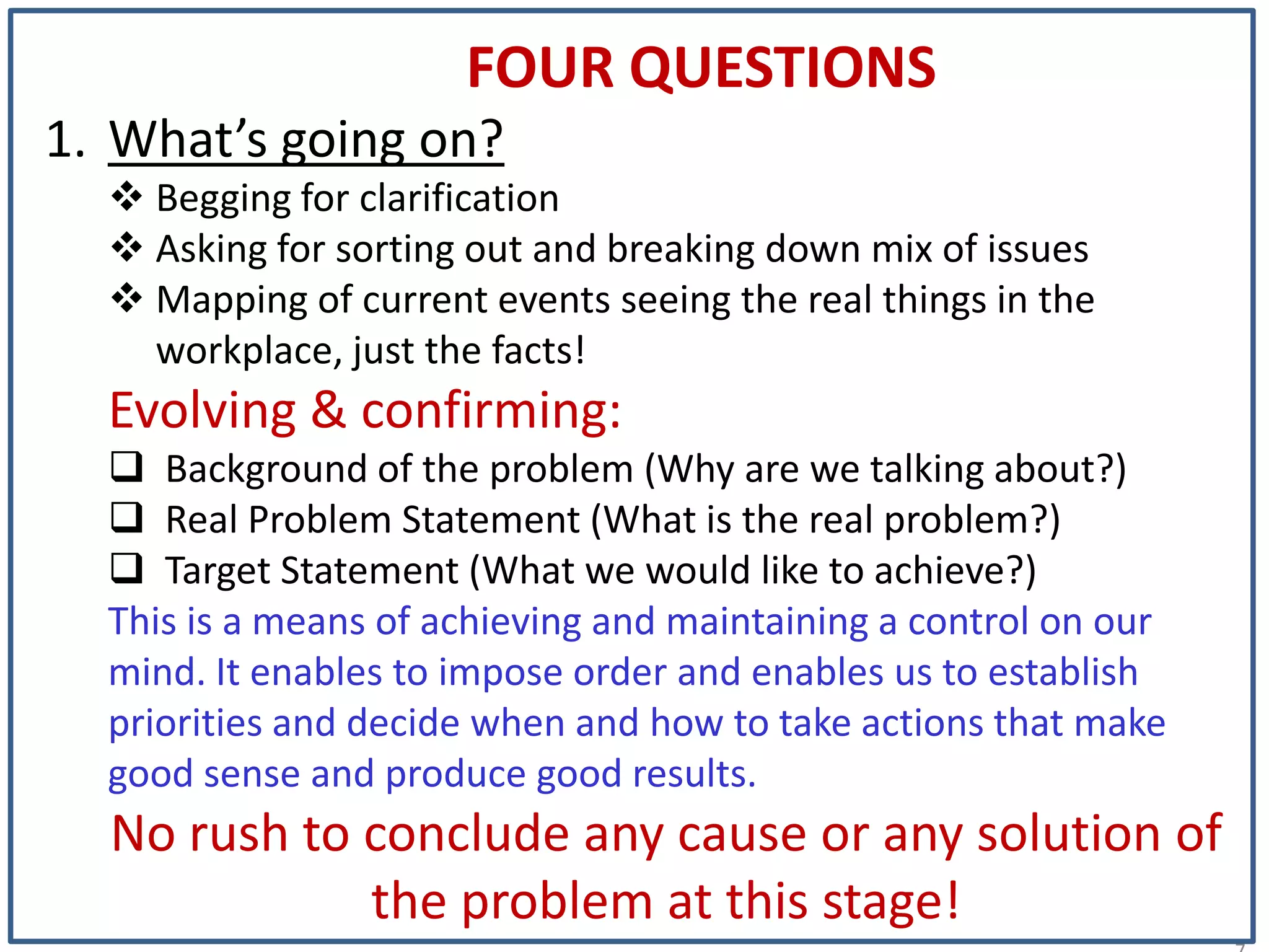 A3 problem solving technique by Mr. Anup Gandhi | PPT