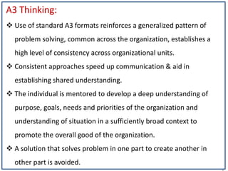 A3 problem solving technique by Mr. Anup Gandhi | PPT