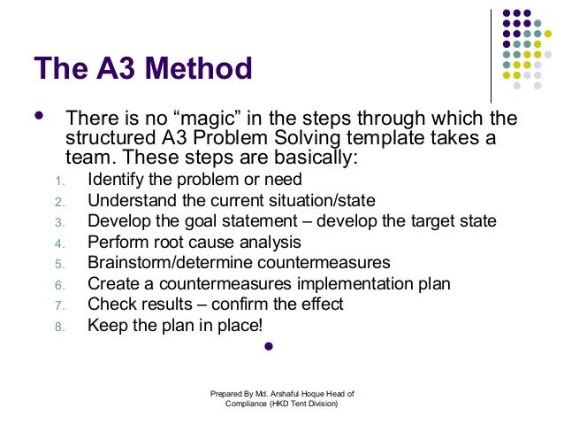 A3 problem solving tools