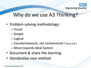 A3 thinking nhsiq 2014 | PPTX