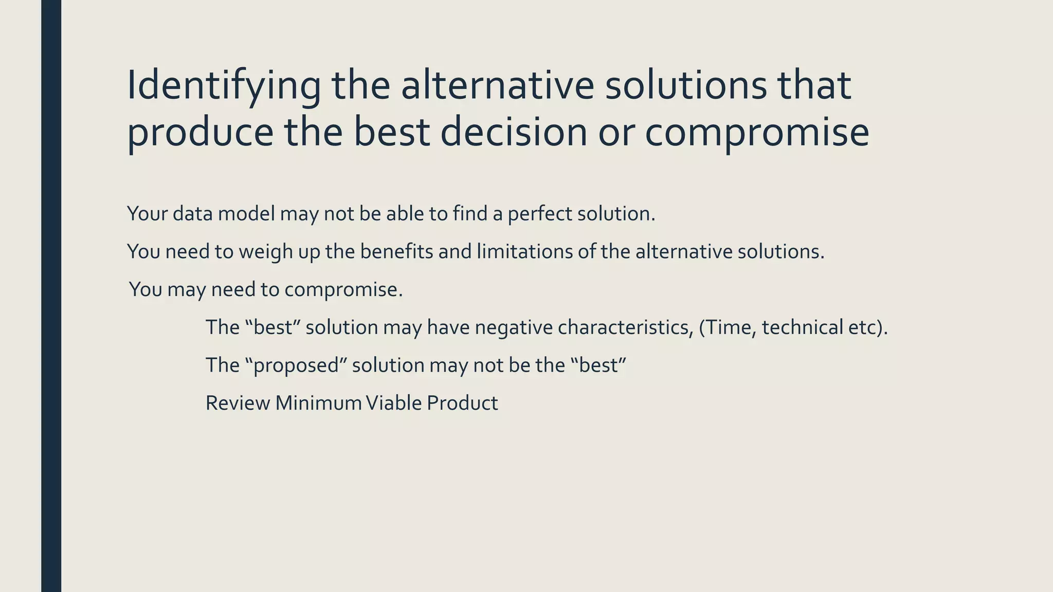 A3 using data modelling to consider alternatives updated | PPTX