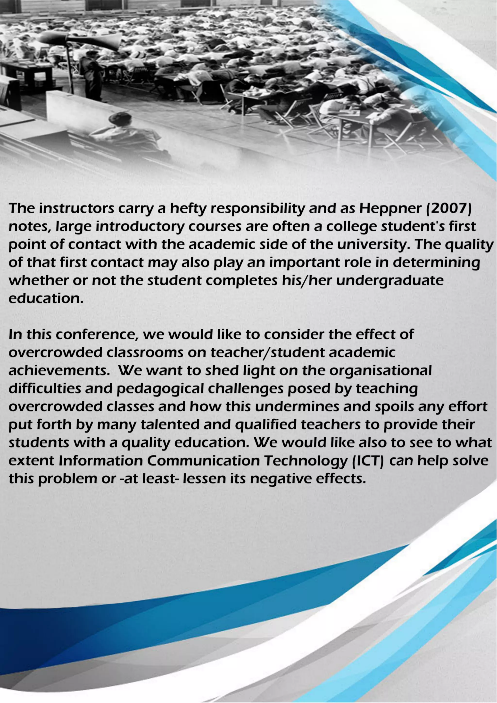 Teaching Overcrowded Classes - Conference | PPT