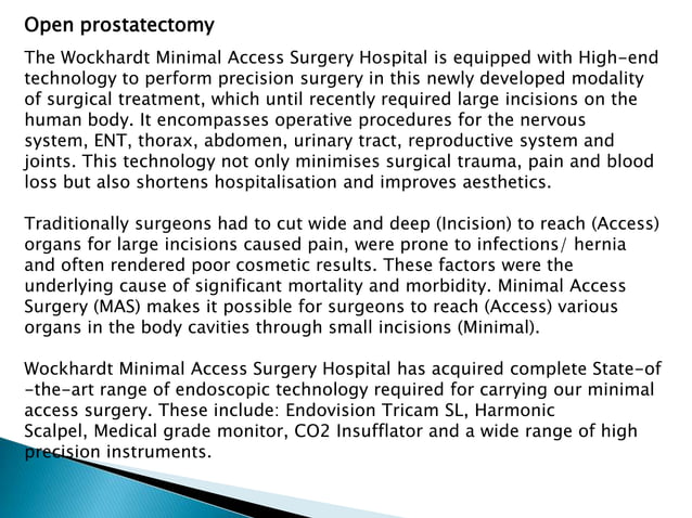 Open prostatectomy for benign prostatic hyperplasia | We Care India | PPT