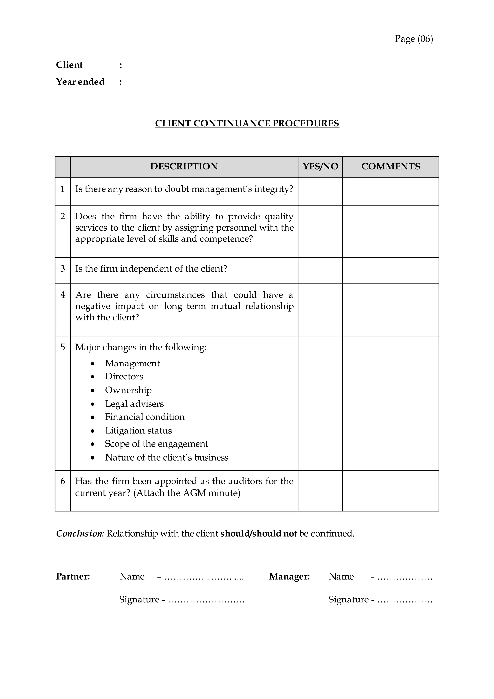 A 4 - Clients' Continuance Procedures.docx