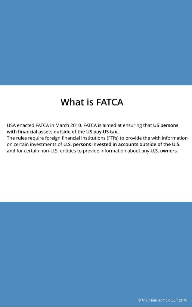Impact of FATCA/CRS on NRI | PDF