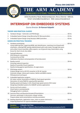 Embedded Systems Internship Program | PDF | Undergraduate Education | College Education