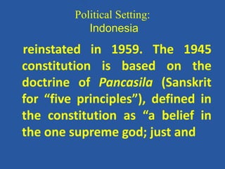 Indonesia (Political Setting) | PPTX