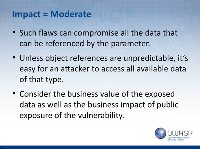 OWASP Top 10 A4 – Insecure Direct Object Reference | PPT